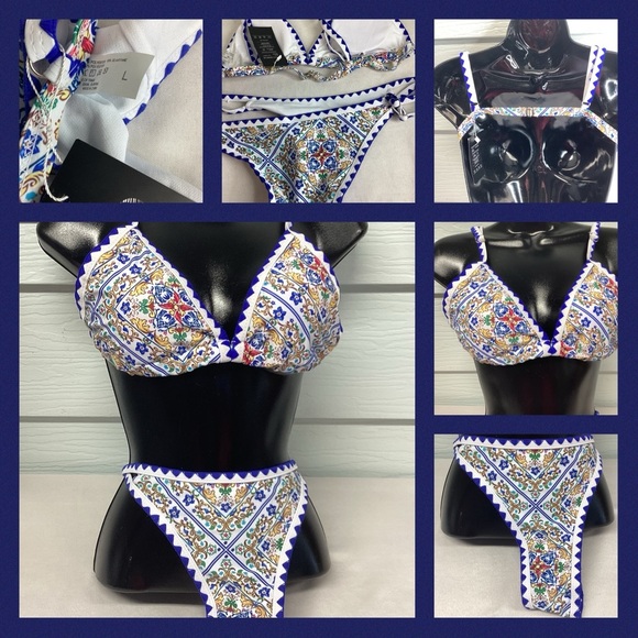 Swim | Blue Two Piece Swimsuit | Poshmark